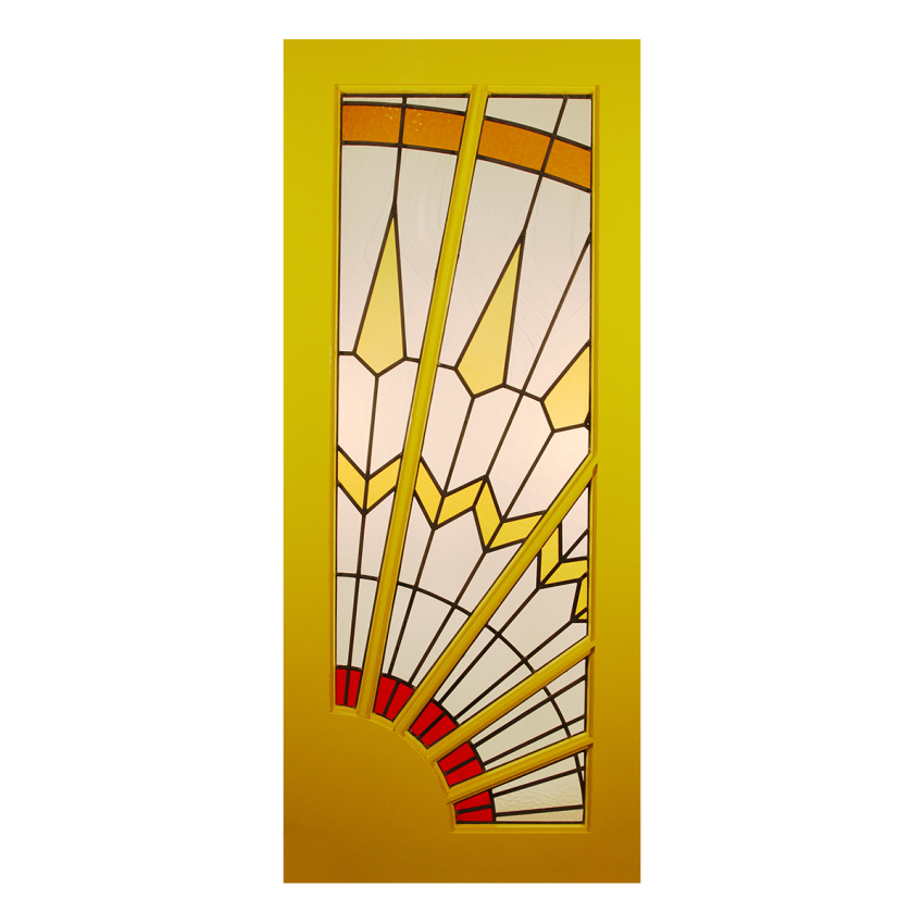 Fully Bespoke Hardwood Sunrise Door (Art Deco) - Period Home Style
