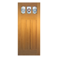 Hardwood Chevron Panel Door (Arts & Crafts) - Period Home Style