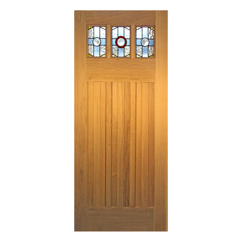 Hardwood Chevron Panel Door (Arts & Crafts) - Period Home Style