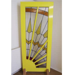 Fully Bespoke Hardwood Sunrise Door (Art Deco) - Period Home Style