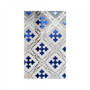 Blue Druids Cross Etched Glass - From Period Home Style