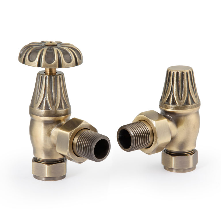 Antique Brass Manual Radiator Valves - From Period Home Style