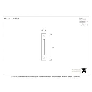 Pewter Mortice Plate - Window Ironmongery From Period Home Style