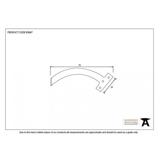 Window Quadrant Stay In Black (7") (Pair) - Period Home Style