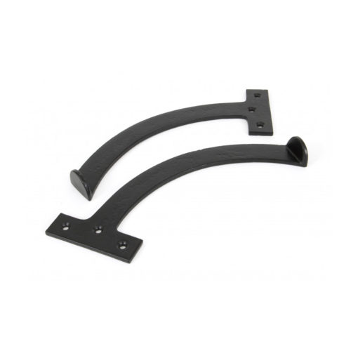 Window Quadrant Stay In Black (8.5") (Pair) - Period Home Style