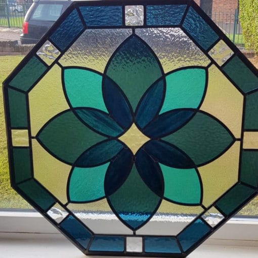 Bespoke 1930s Octagon Stained Glass Panel - Period Home Style